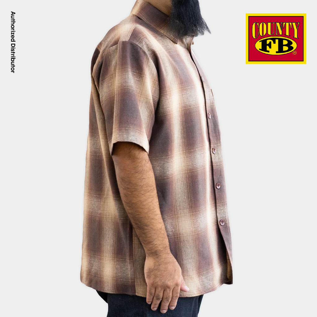 FB County Men's Short Sleeves Checker Shirt (1Pc) – Warehouseboss