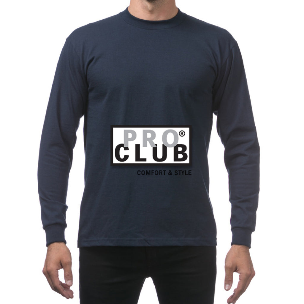 PROCLUB Men's Heavyweight Long Sleeve Tee Regular Size (1 Dozen ...