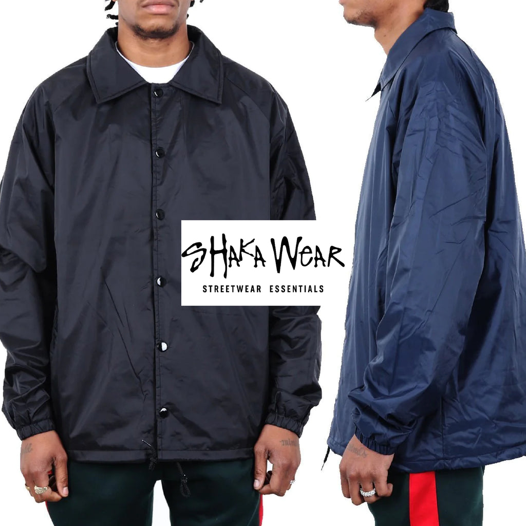 ShakaWear Men's Coach Windbreaker Nylon Jacket – Warehouseboss