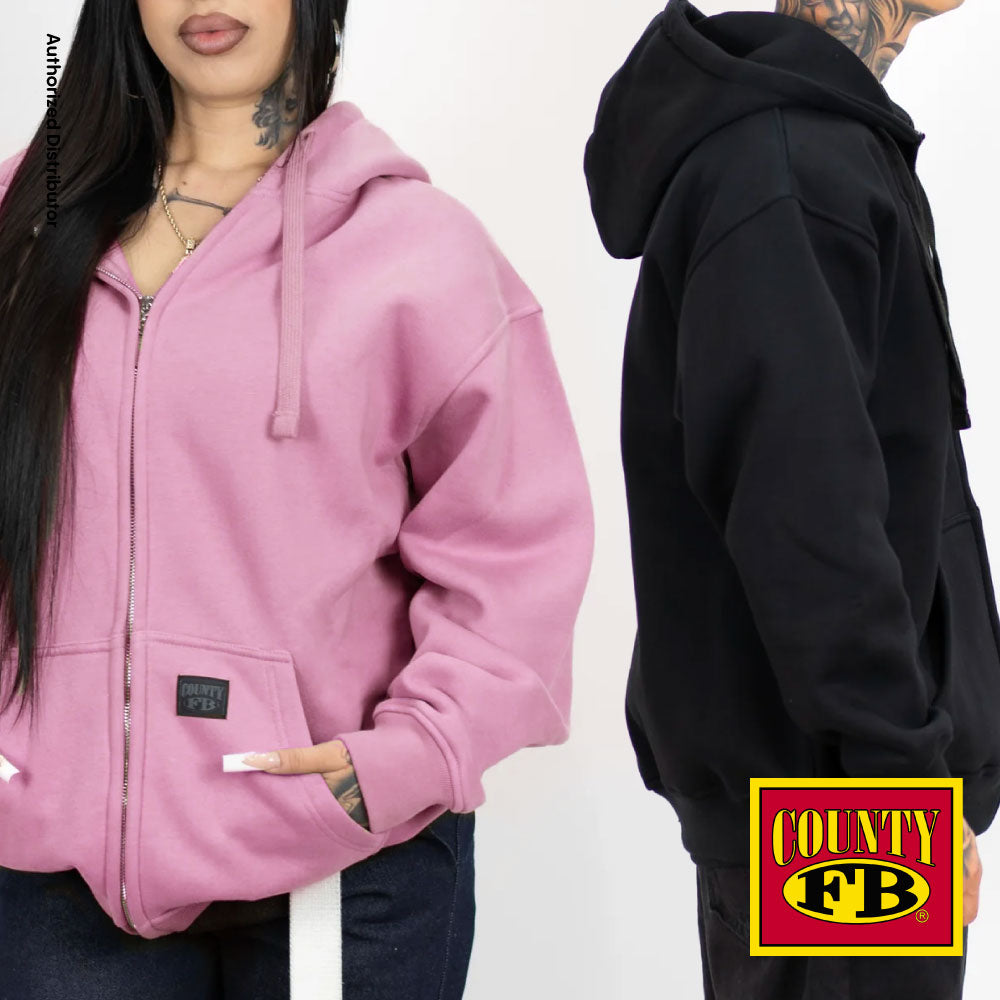 FB County Men's Heavyweight Fleece Zip-Up Hoodie (1Pc) – Warehouseboss